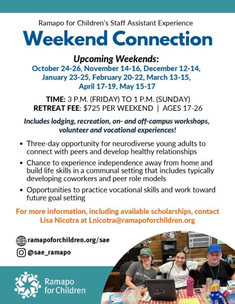 SAE Weekend Connection 10.2025 - 5.2026 - Ramapo for Children